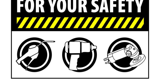 Consider safety when operating pneumatic - air tools