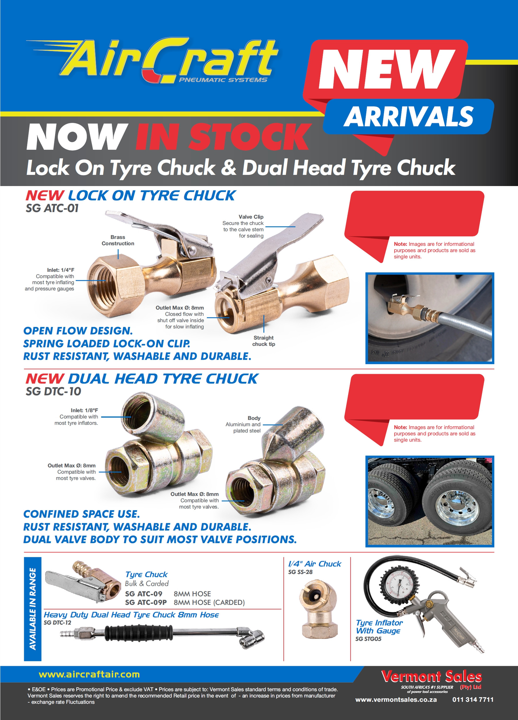 AirCraft Lock On Tyre Chuck And Dual Head Tyre Chuck