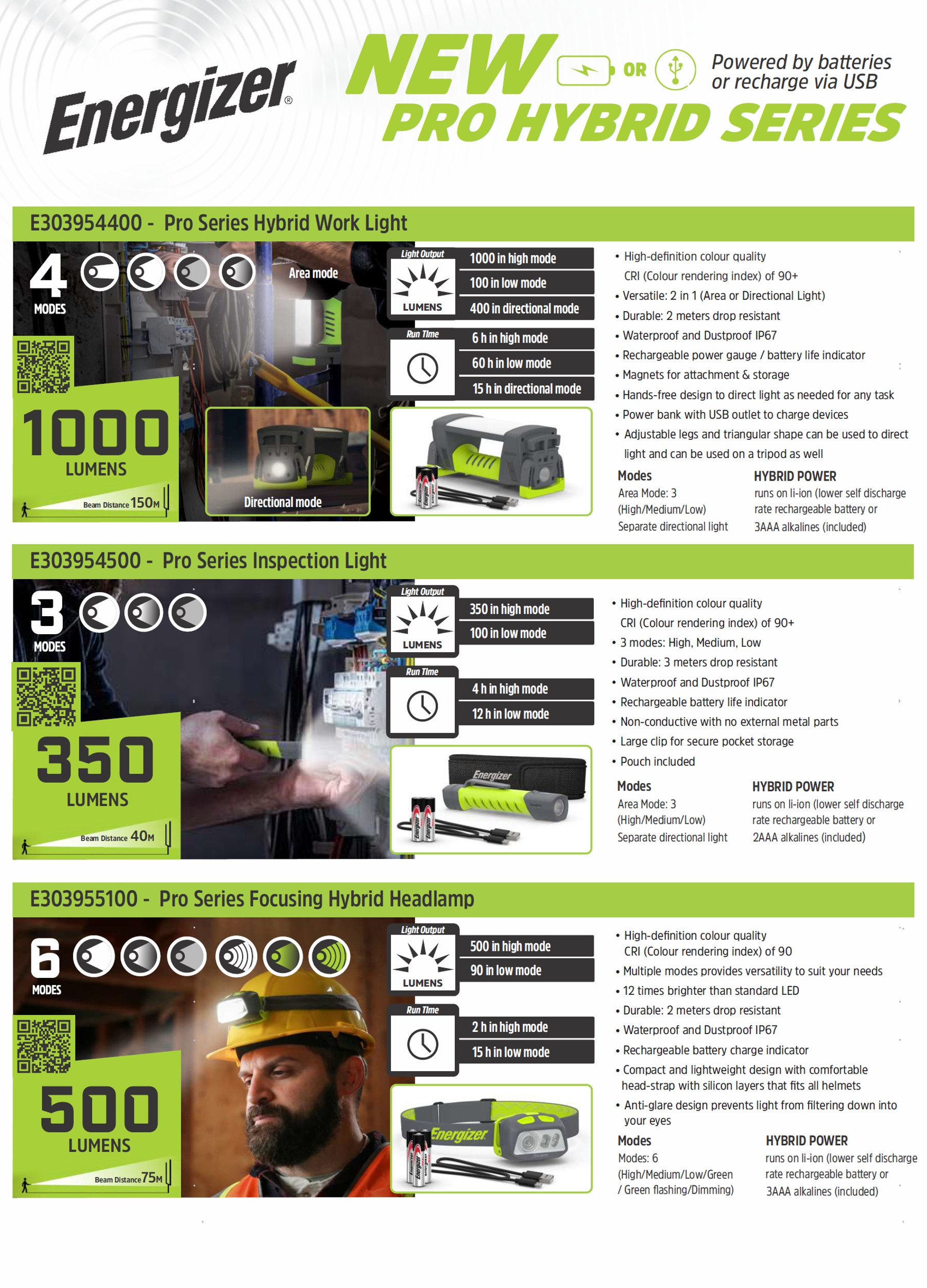 Energizer Pro Hybrid Series