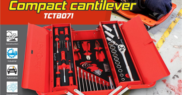 Tork Craft - 71 piece 3 tray cantilever toolbox