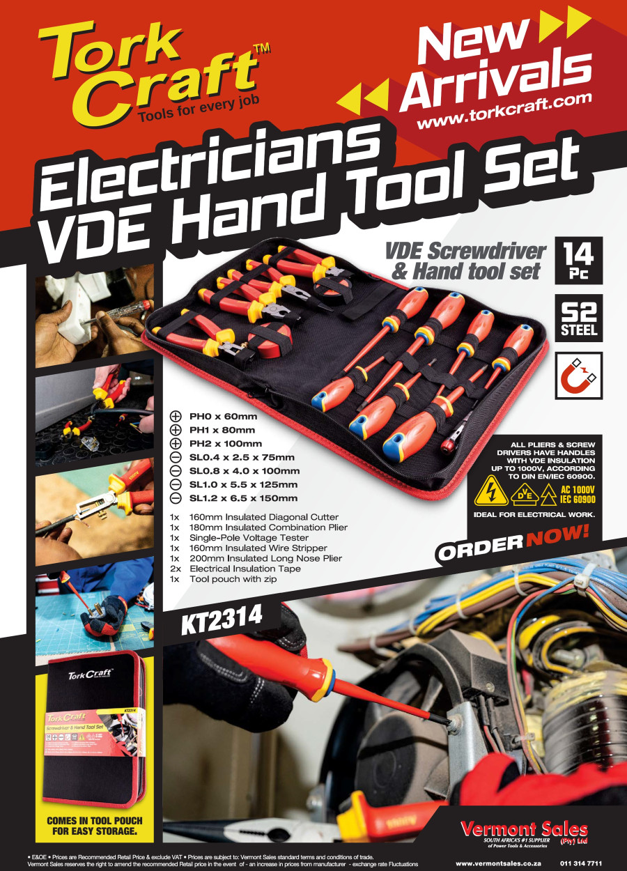 Tork Craft Electricians VDE Hand Tools Set