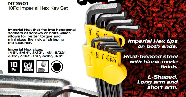 Tork Craft Imperial Hex Key Set