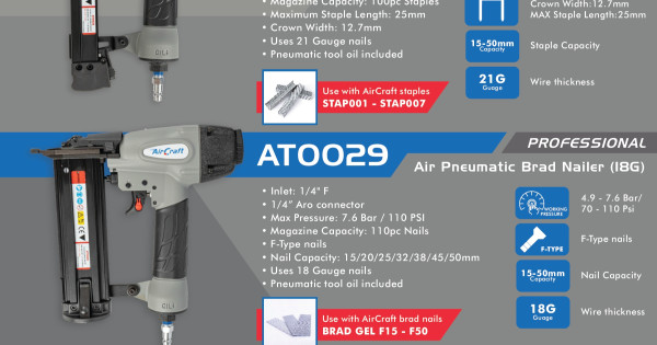 New Arrivals - New Air Staplers and Nailers
