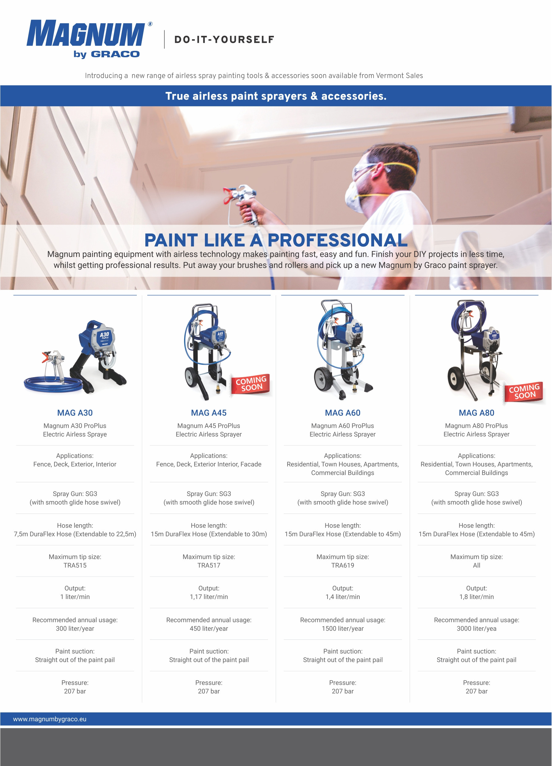 Magnum airless sprayers