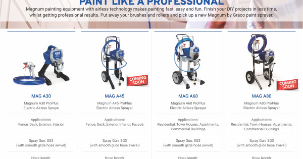 Magnum airless sprayers