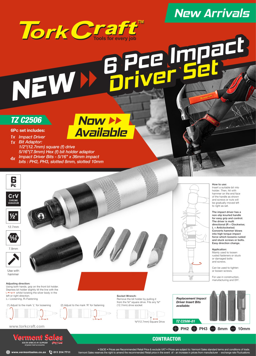 Tork Craft impact driver set