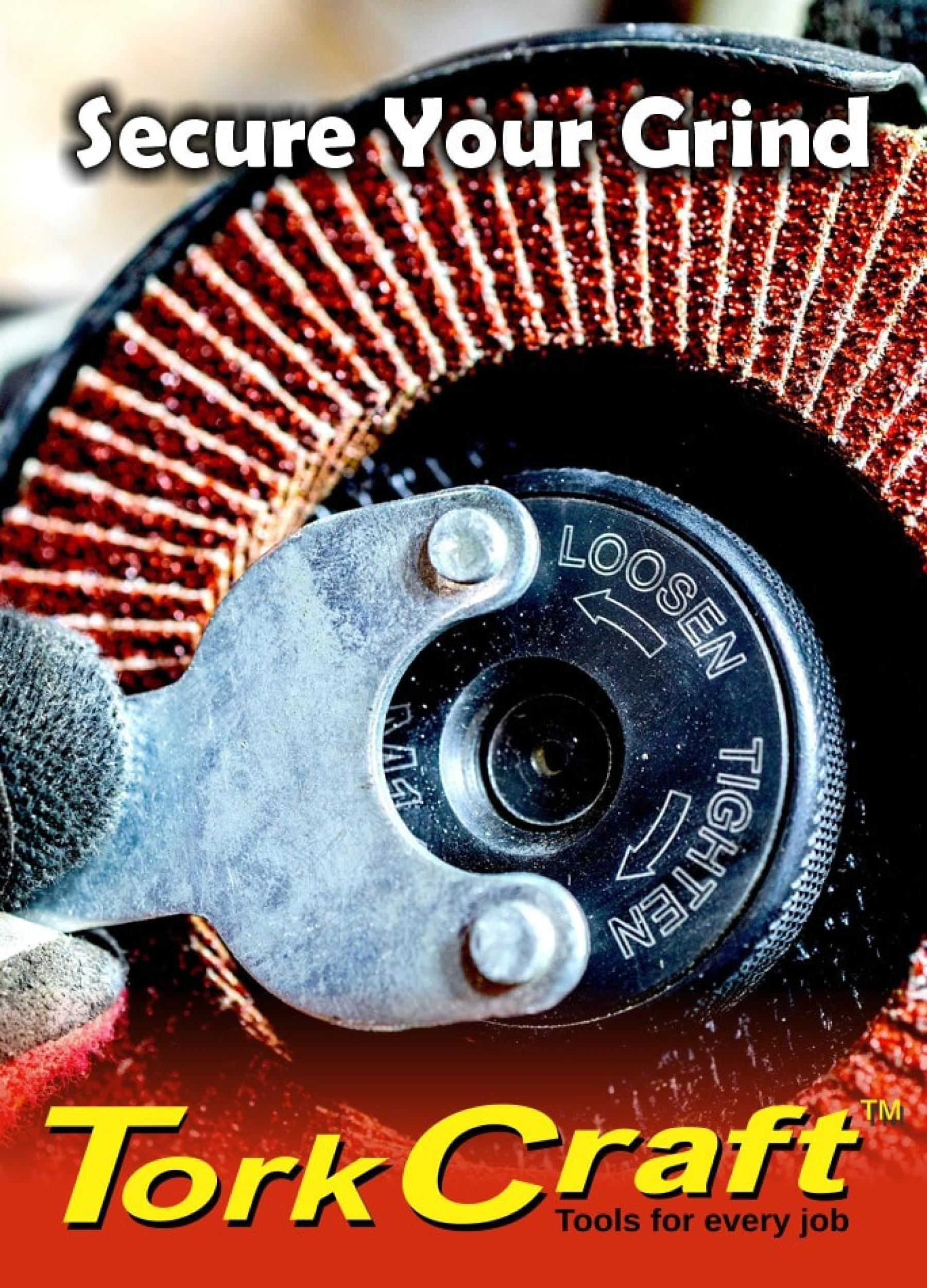 TORK CRAFT MOUNTS GRINDER WHEELS AS EASY AS 1-2-3